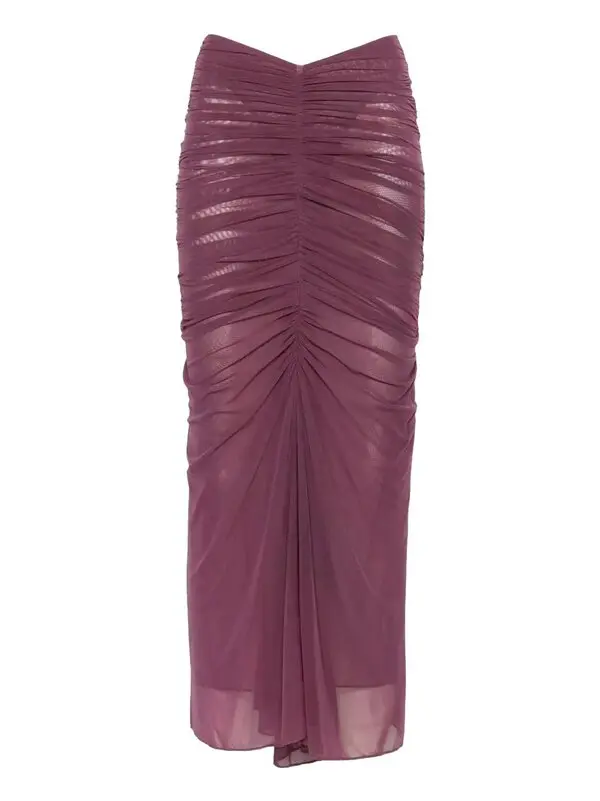 MUGLER Mesh Maxi Skirt - Purple