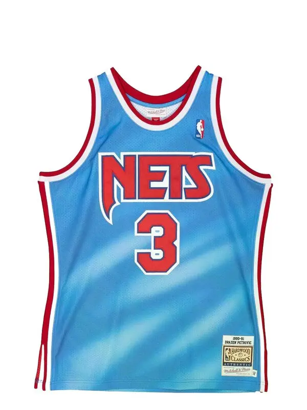 Mitchell & Ness Nets 1990 Drazen Petrovich Jersey - Blue