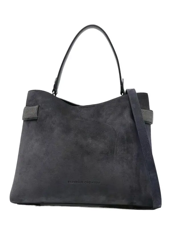 Brunello Cucinelli Suede Tote Bag - Blue