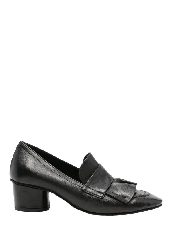 KUDETA 40mm Ruffled Leather Loafers - Black