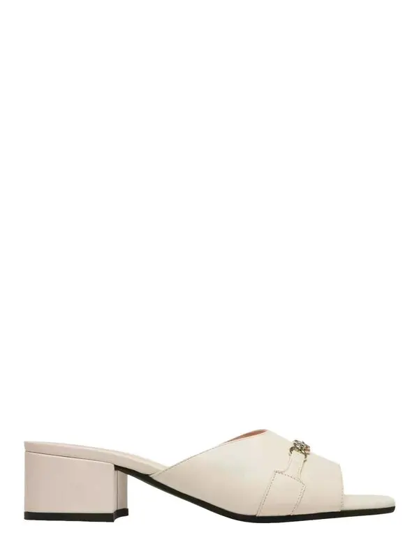 Bally Chain-embellished Leather Sandals - White