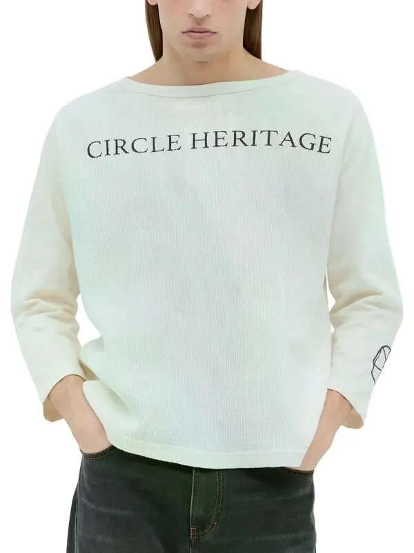 CIRCLE HERITAGE Logo-detail Thermal Top - Neutrals