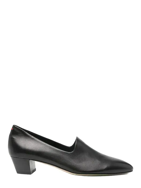 AeydĒ 40mm Almond-toe Block-heel Loafers - Black