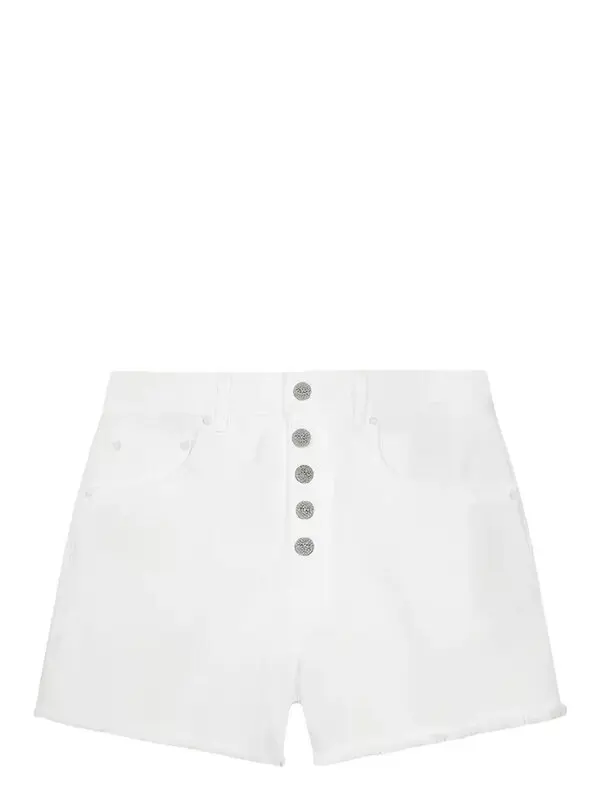 DONDUP Frayed Buttoned Shorts - White