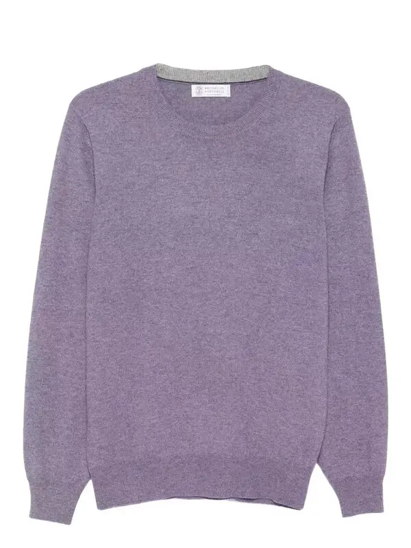 Brunello Cucinelli Crew-neck Cashmere Sweater - Purple