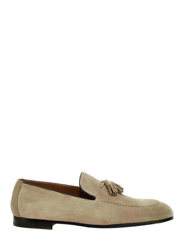 DOUCAL'S Tassel Suede Loafers - Neutrals