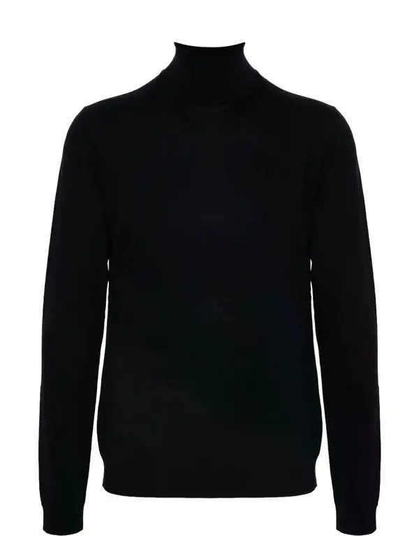 ROBERTO COLLINA Turtleneck Merino Wool Sweater - Black