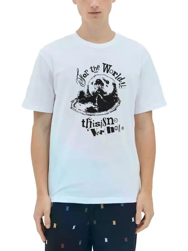 THISISNEVERTHAT Otter-print T-shirt - White