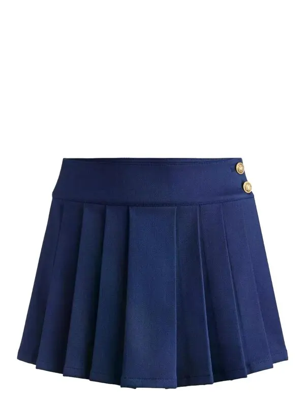 Alice + Olivia Noah Pleated Mini Skirt - Blue