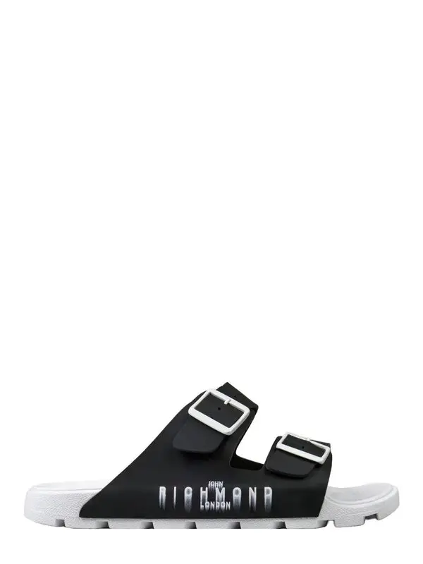 John Richmond Double-buckle Sandals - Black