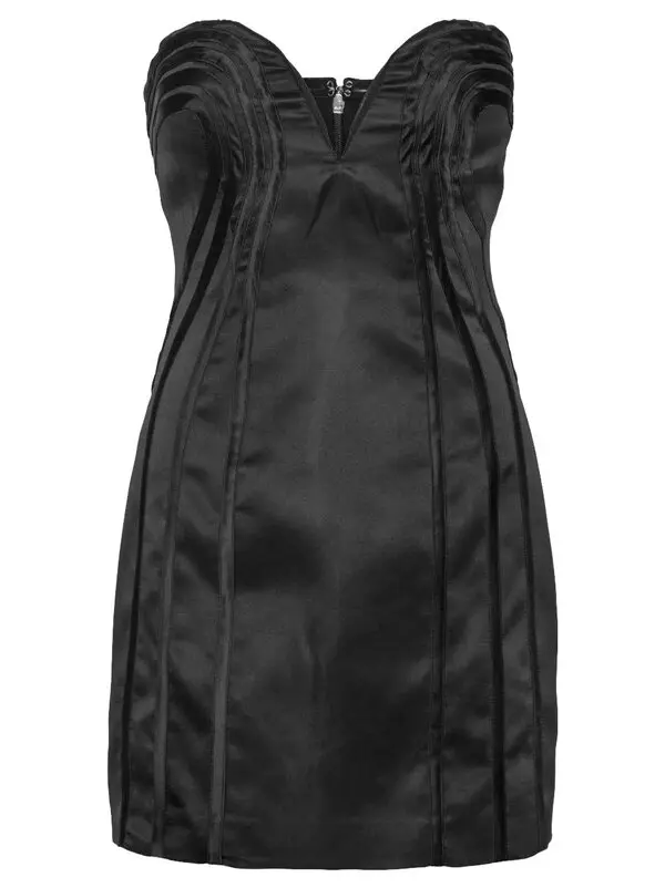 ROTATE BY BIRGER CHRISTENSEN Sweetheart-neckline Mini Dress - Black