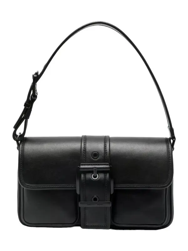 Michael Kors Colby Buckle Flap Shoulder Bag - Black