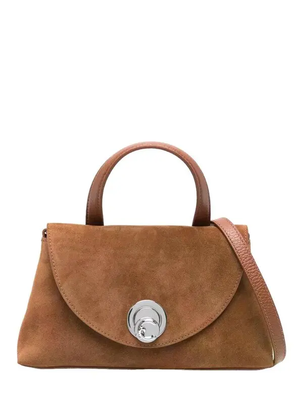 COCCINELLE Nikla Calf Suede Tote Bag - Brown