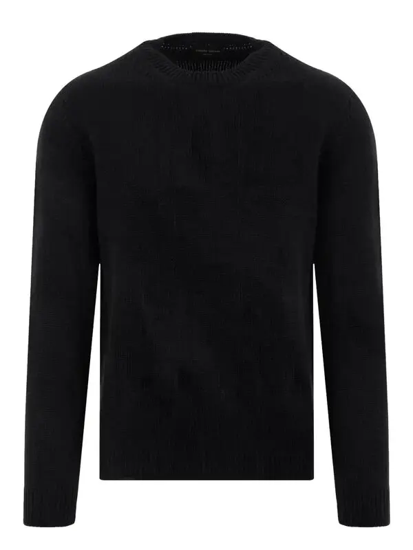 ROBERTO COLLINA Crew-neck Merino-wool Sweater - Black