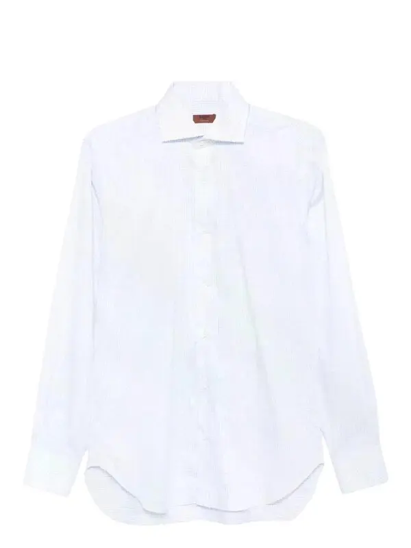 BARBA NAPOLI Checked Shirt - White