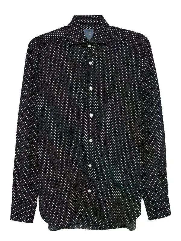 BARBA NAPOLI Polka-dot Shirt - Blue