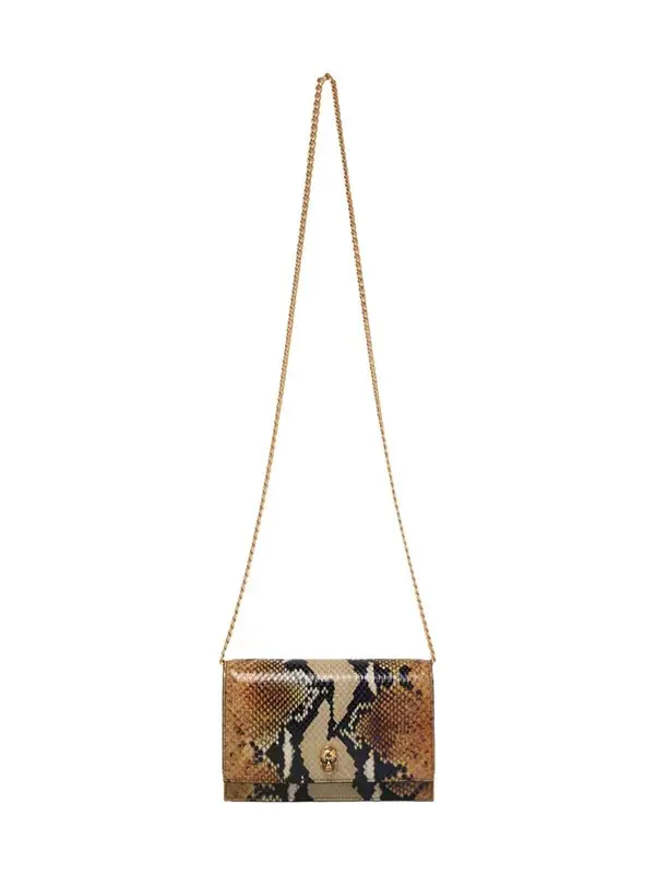 Alexander McQueen Snakeskin Shoulder Bag - Brown