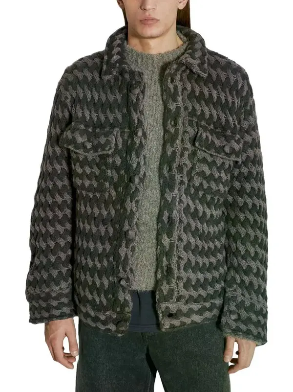 ISA BOULDER Textured Woven Jacket - Brown
