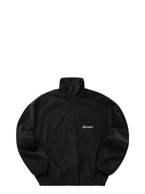 Fear Of God Essentials Sporty Nylon Half Zip - Jet Black