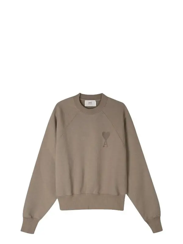 Ami De Coeur Tone-on-tone Sweatshirt - Beige