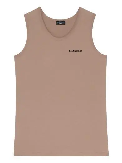 Balenciaga Logo Tank Top - Brown