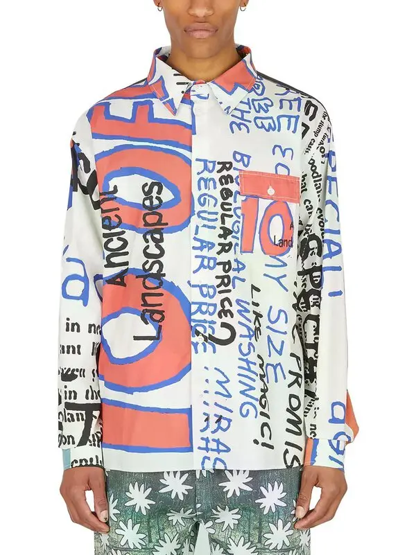 DRX X STEFAN MEIER X LN-CC Graphic-print Cotton Shirt - Multicolour
