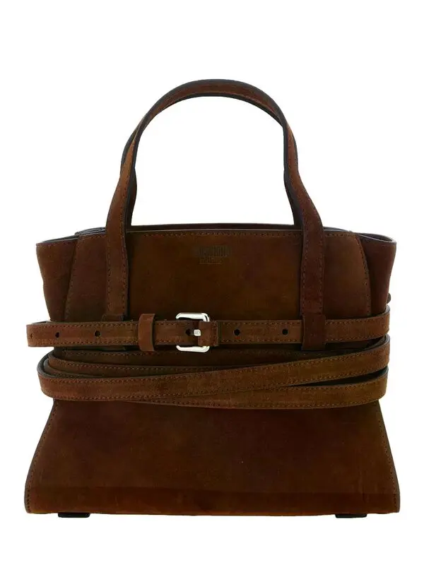 Moschino Suede Tote Bag - Brown