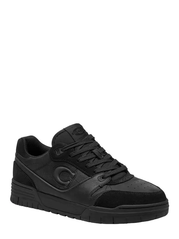 COACH OUTLET Coach Soho Leather And Suede Lace-up Sneakers - Black