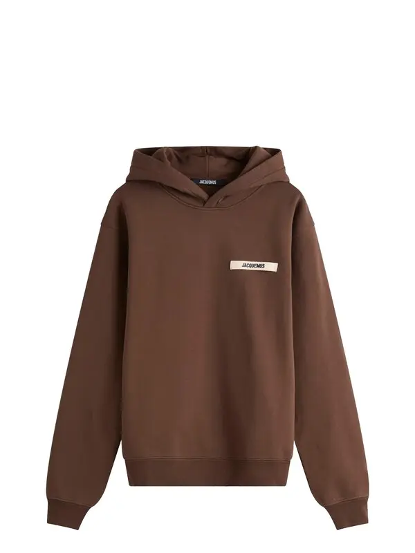 Jacquemus Grosgrain Hoodie - Dark Brown
