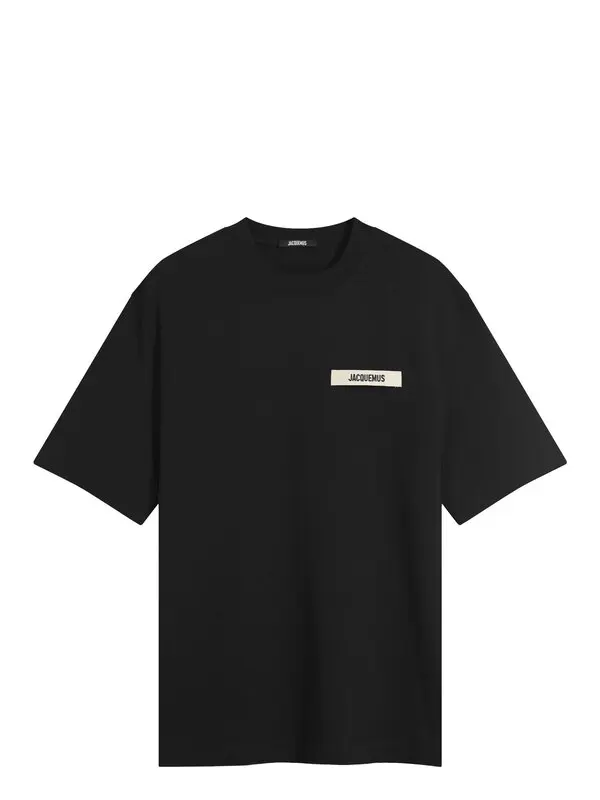 Jacquemus Grosgrain Logo T-shirt - Black