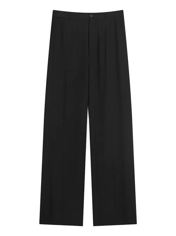 Balenciaga Fluid Twill Tailored Pants - Black