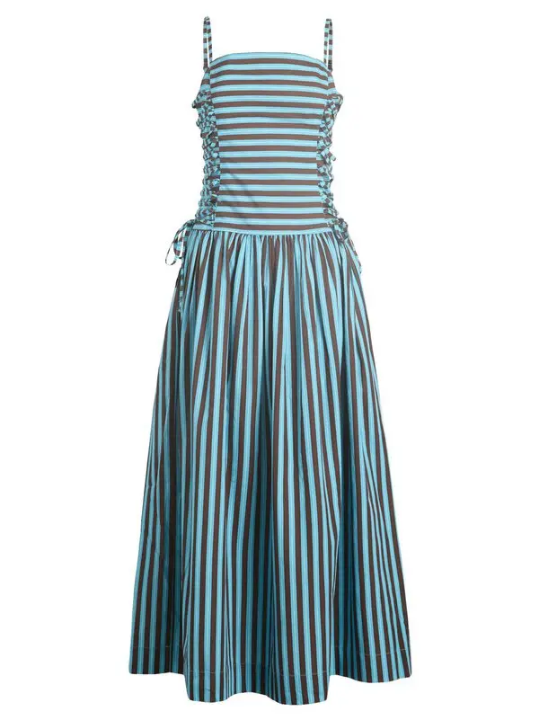 DAMSON MADDER Angelina Midi Dress - Blue