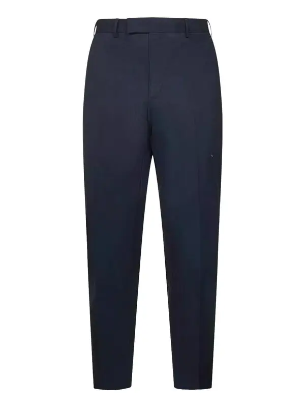 PT TORINO Pressed-crease Flat-front Trousers - Blue