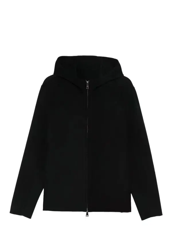 GIORGIO BRATO Zip-up Hooded Jacket - Black