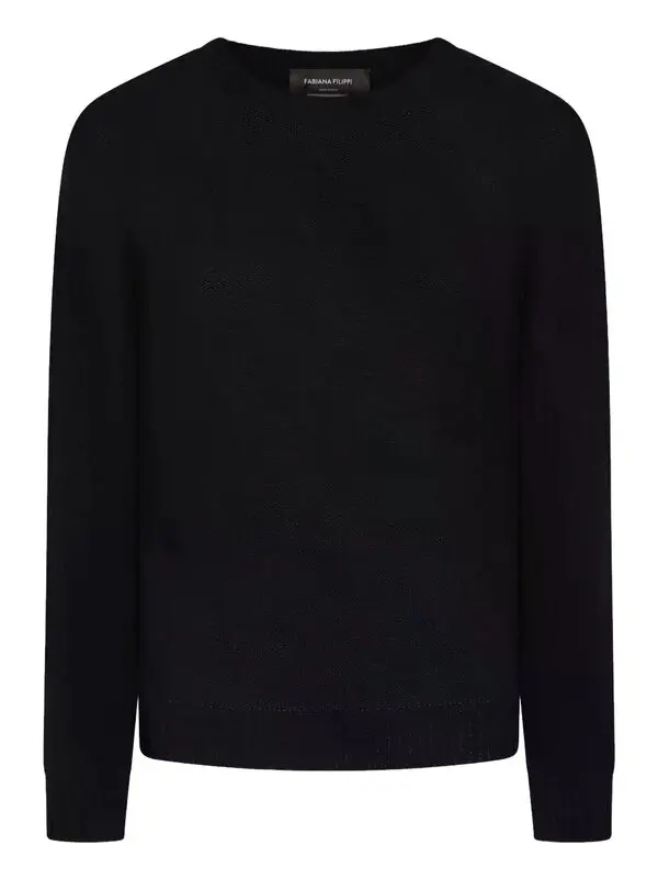 Fabiana Filippi Knitted Cashmere Sweater - Black