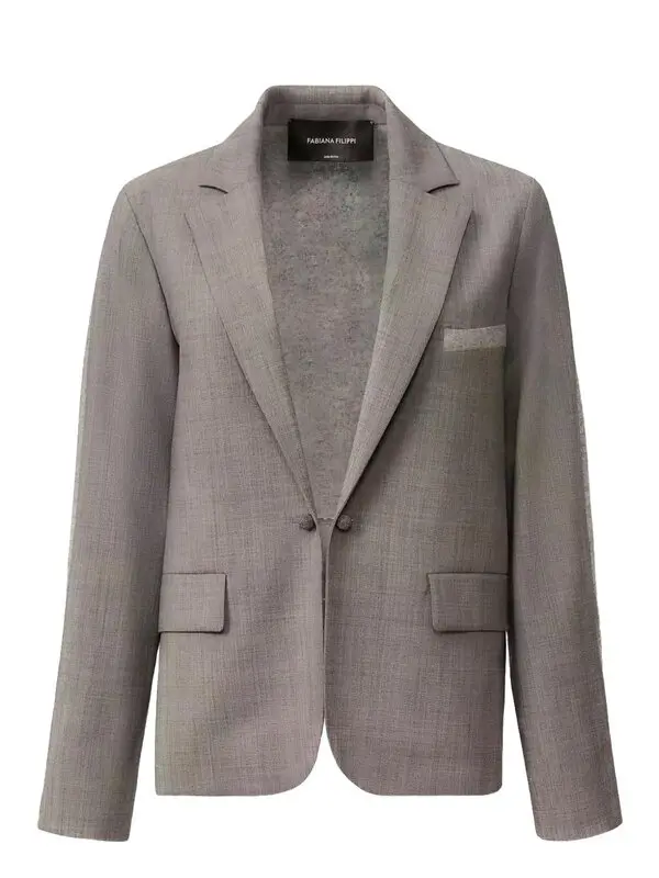 Fabiana Filippi Pocket-detail Blazer - Grey