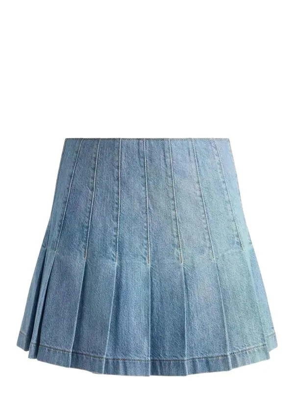 Alice + Olivia Carter Denim Skirt - Blue
