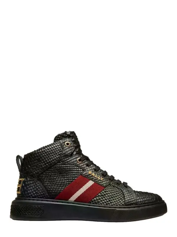 Bally Meson Stripe-detail High-top Sneakers - Black