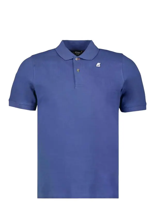 K-WAY Logo-patch Polo Shirt - Blue