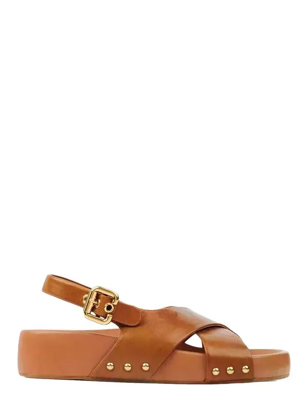 Chloé Mae Studded Sandals - Brown