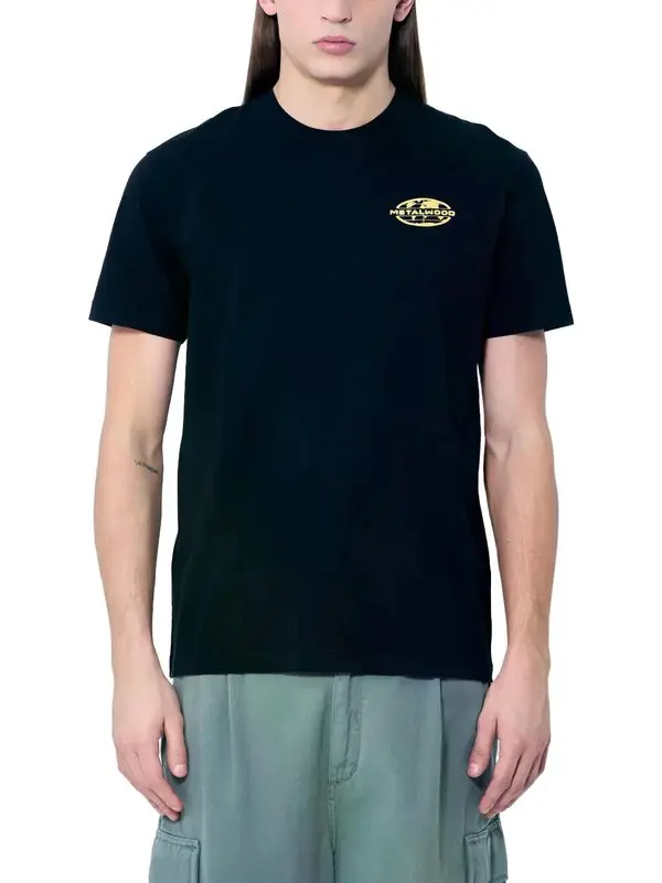 METALWOOD STUDIO 300 Yards Logo-print Crew-neck T-shirt - Black