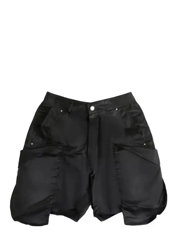 Rick Owens Cargo Pocket Satin Shorts - Black