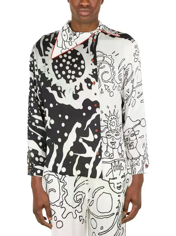HONEY FUCKING DIJON Abstract-print Shirt - White