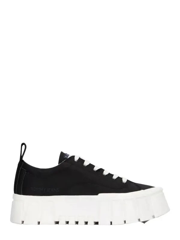 Tommy Hilfiger Platform Lace-up Trainers - Black