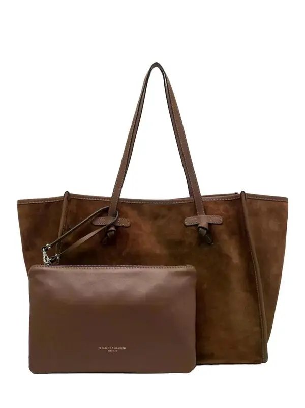 GIANNI CHIARINI Marcella Knotted-handles Tote Bag - Brown