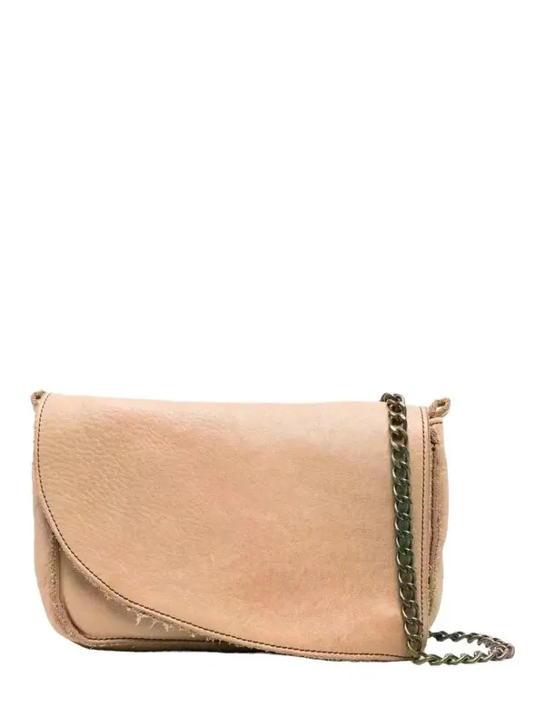 MIALUIS Frayed-edge Chain-strap Crossbody Bag - Brown