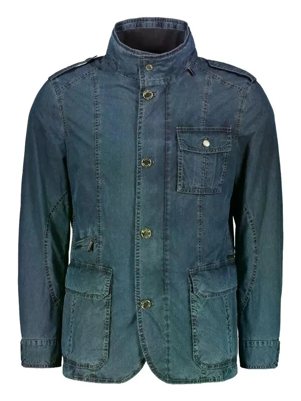 MOORER Flap-pockets Denim Jacket - Blue
