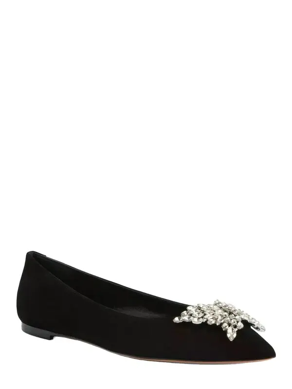 GIUSEPPE ZANOTTI Farifu Crystal-embellished Ballet Flats - Black