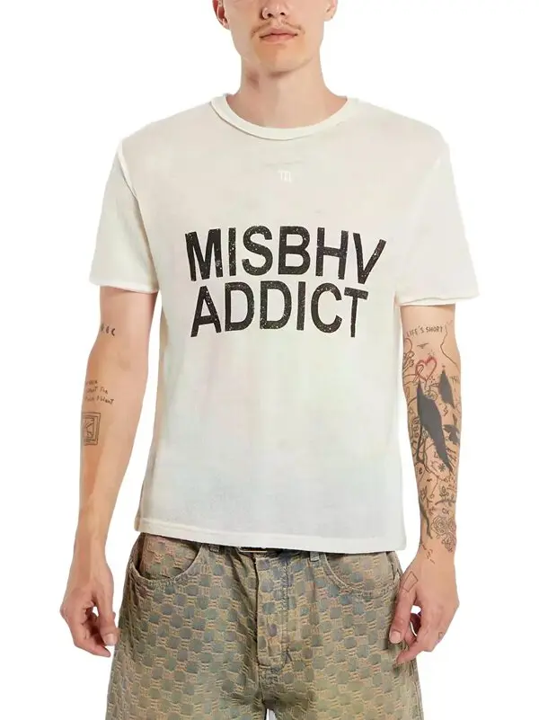 MISBHV Logo-print T-shirt - Neutrals