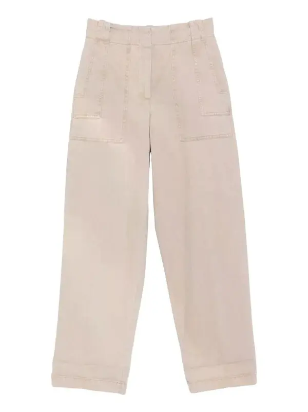 Peserico Cropped Trousers - Neutrals